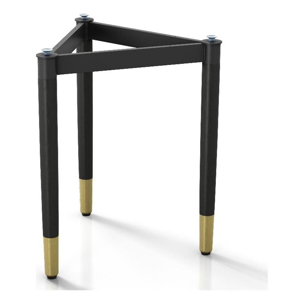 Bowery Hill Modern Solid Wood End Table Base Legs in Black Finish ...