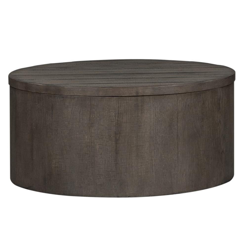Bowery Hill Modern Wood Drum Cocktail Table in Brown - Walmart.com