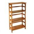 Bowery Hill Narrow 3 Shelf Wood Bookcase in Honey - Walmart.com