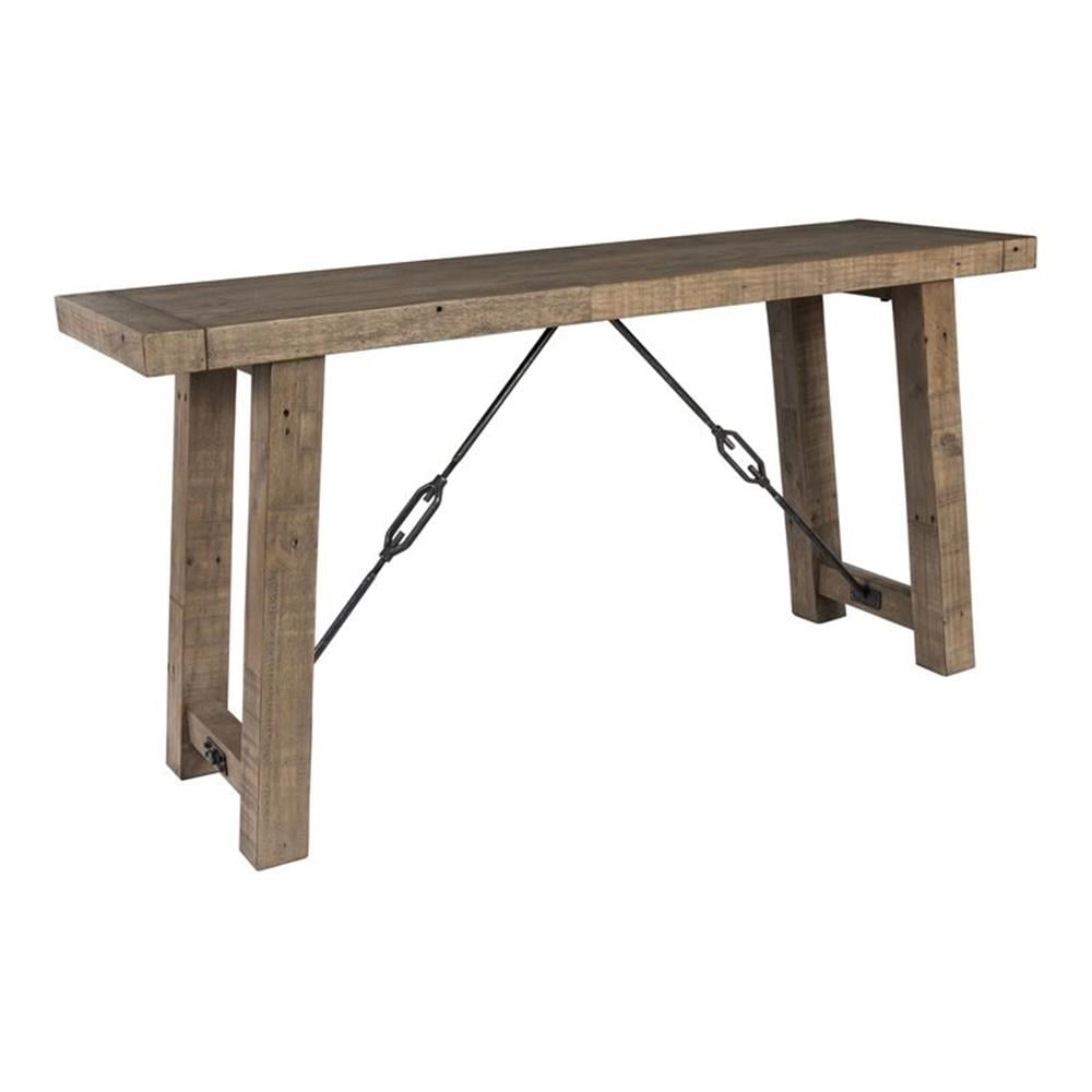 Bowery Hill Reclaimed Pine Console Table in Weathered Gray Finish ...