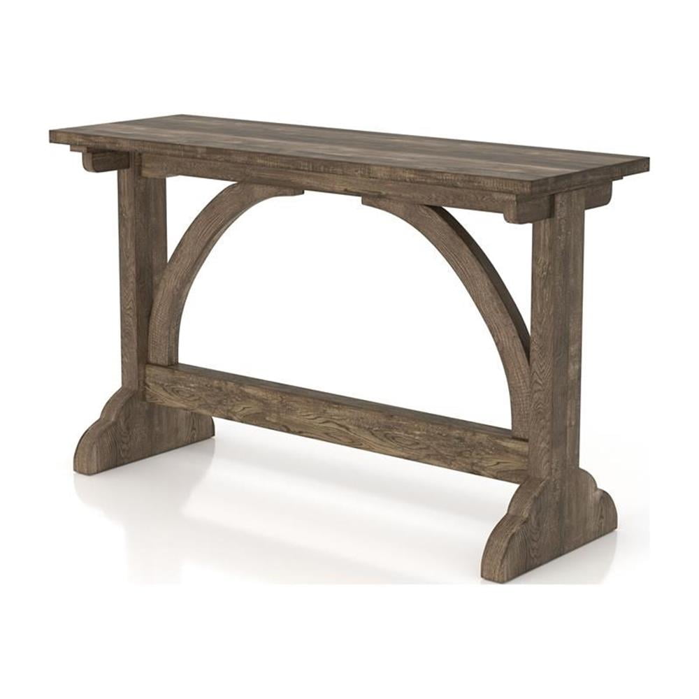 Bowery Hill Rectangle Farmhouse Wood Console Table in Reclaimed Oak ...