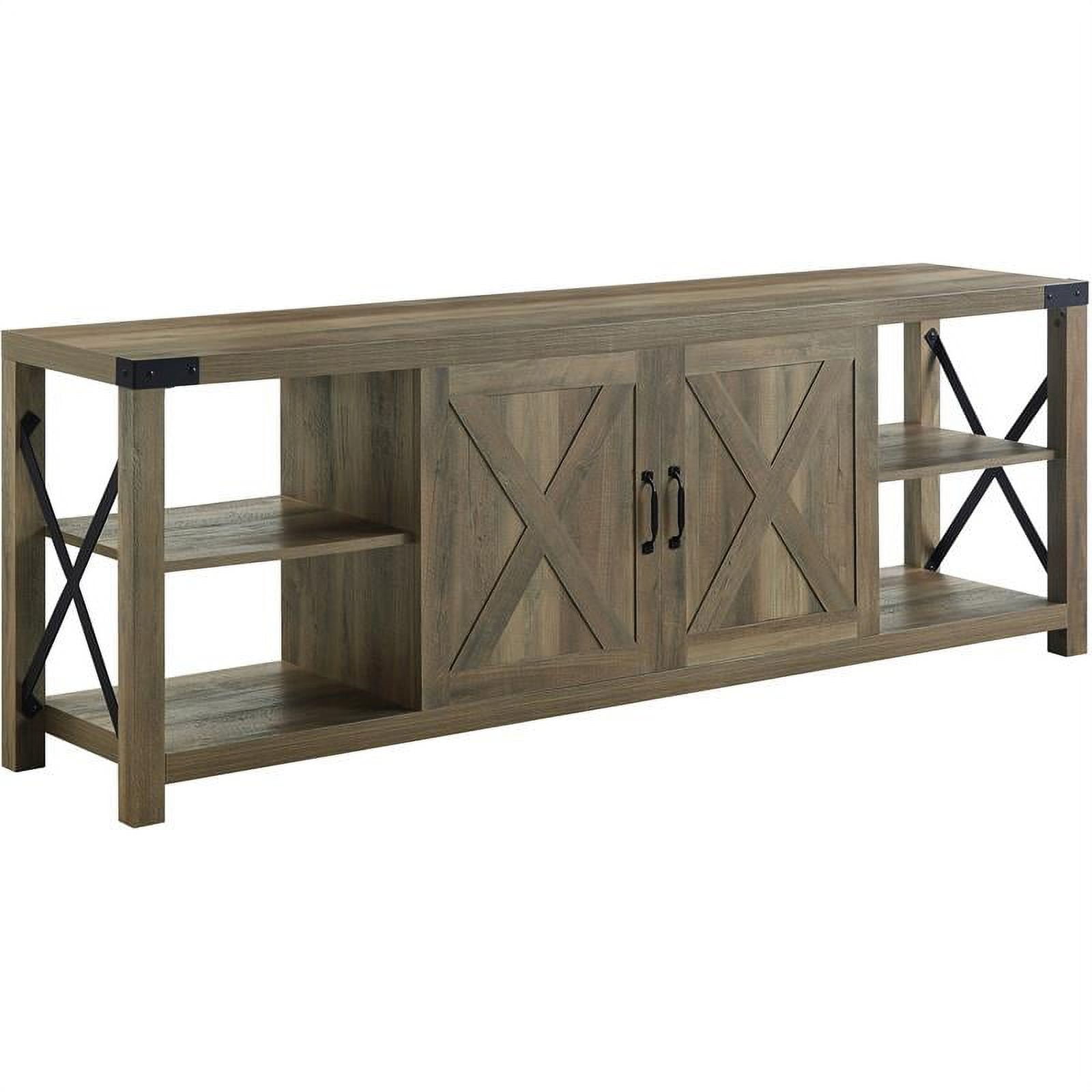 Bowery Hill Rustic Wood TV Stand in Rustic Oak Finish - Walmart.com