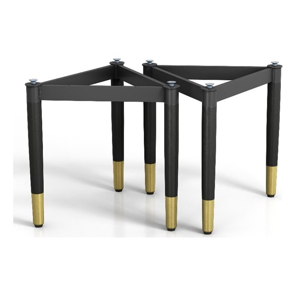 Bowery Hill Solid Wood Coffee Table Base Legs in Black (Set of 2 ...
