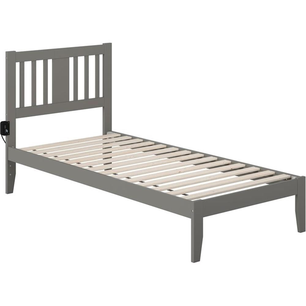 Bowery Hill Solid Wood Twin XL Spindle Bed with USB Turbo Charger in ...