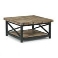 Bowery Hill Square Farmhouse Wood Coffee Table in Light Brown - Walmart.com