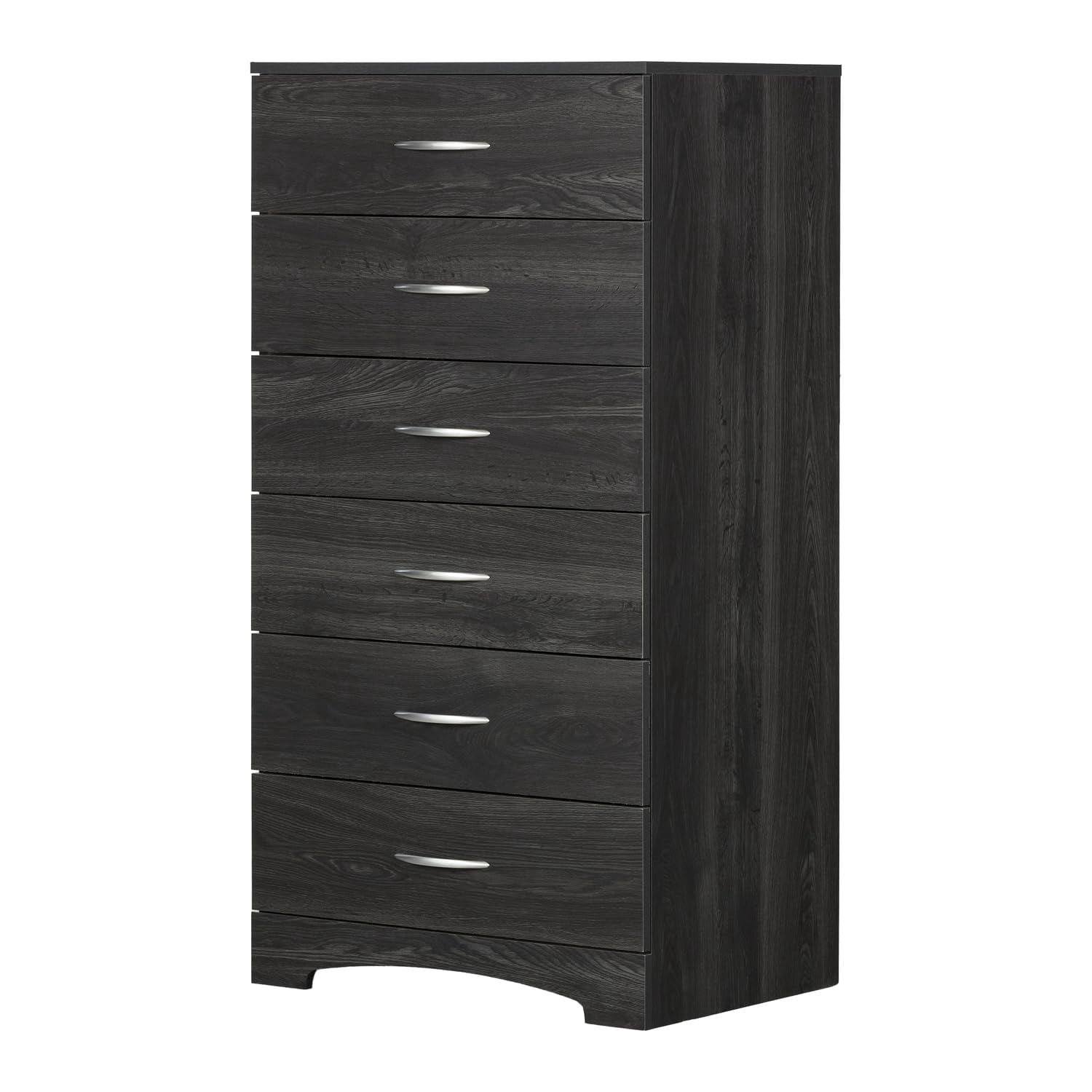 Bowery Hill Traditional 6-Drawer Wood Lingerie Bedroom Chest in Gray ...