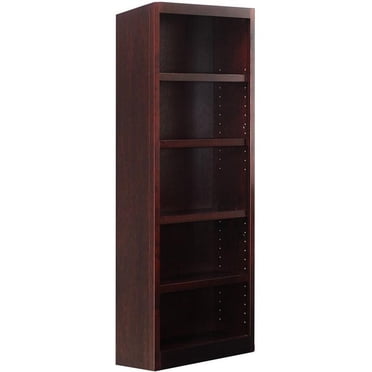 Bowery Hill Traditional 72" Tall 15-Shelf Triple Wide Wood Bookcase in ...