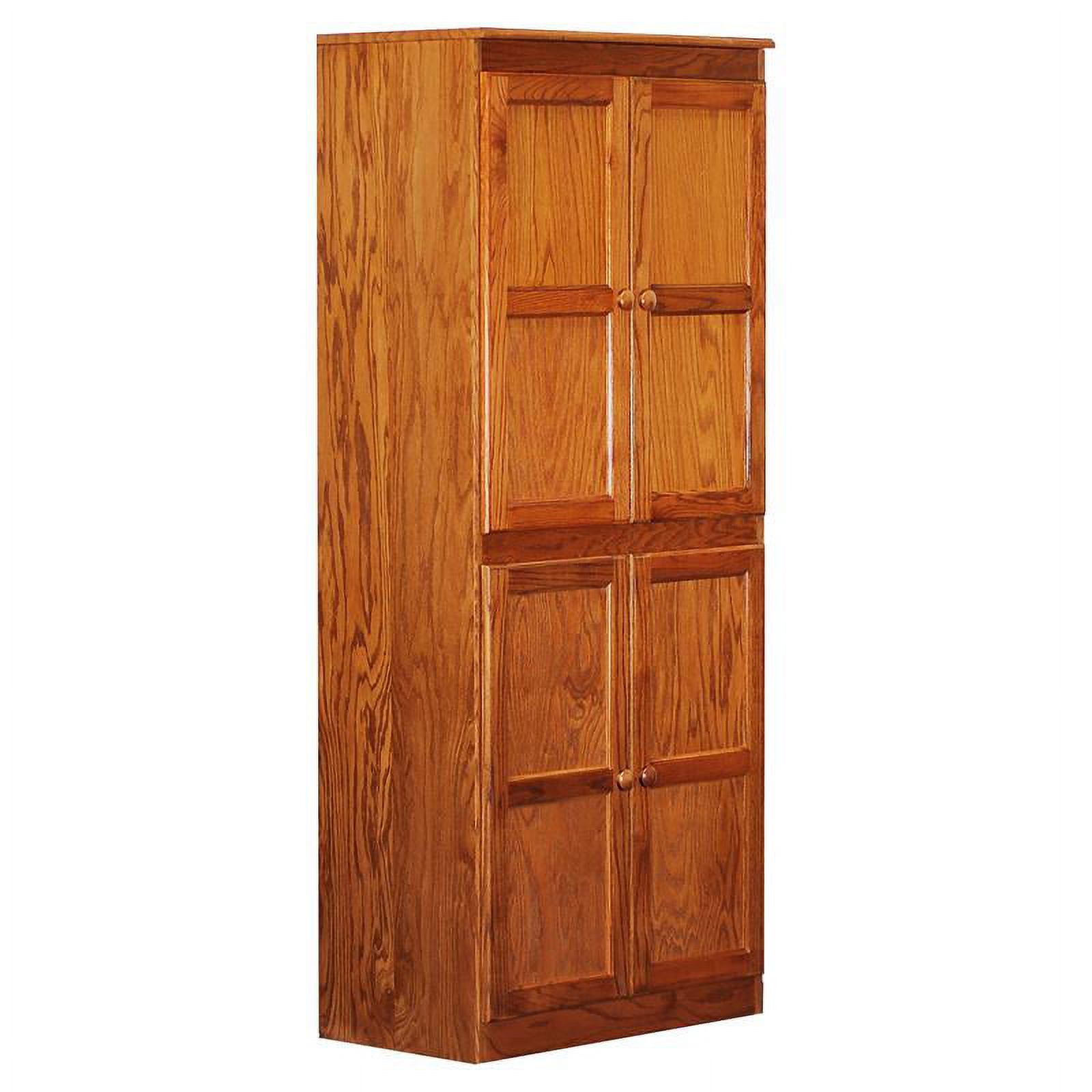 Bowery Hill Traditional 72" Wood Storage Cabinet with 5-Shelves in Dry ...