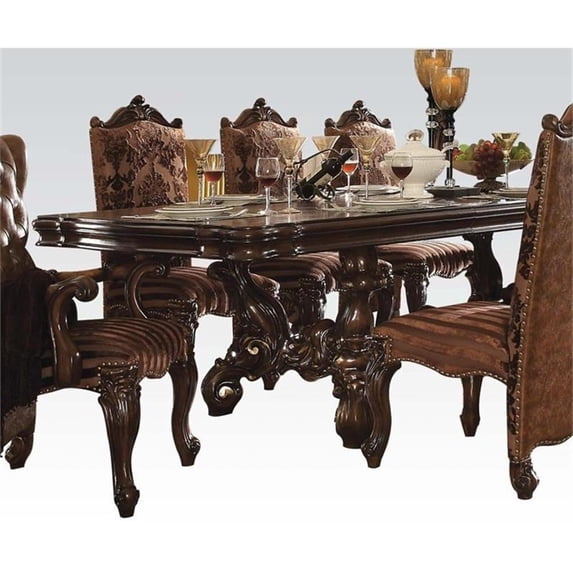 Bowery Hill Traditional Dining Table with 2 Extension Leaves in Cherry ...