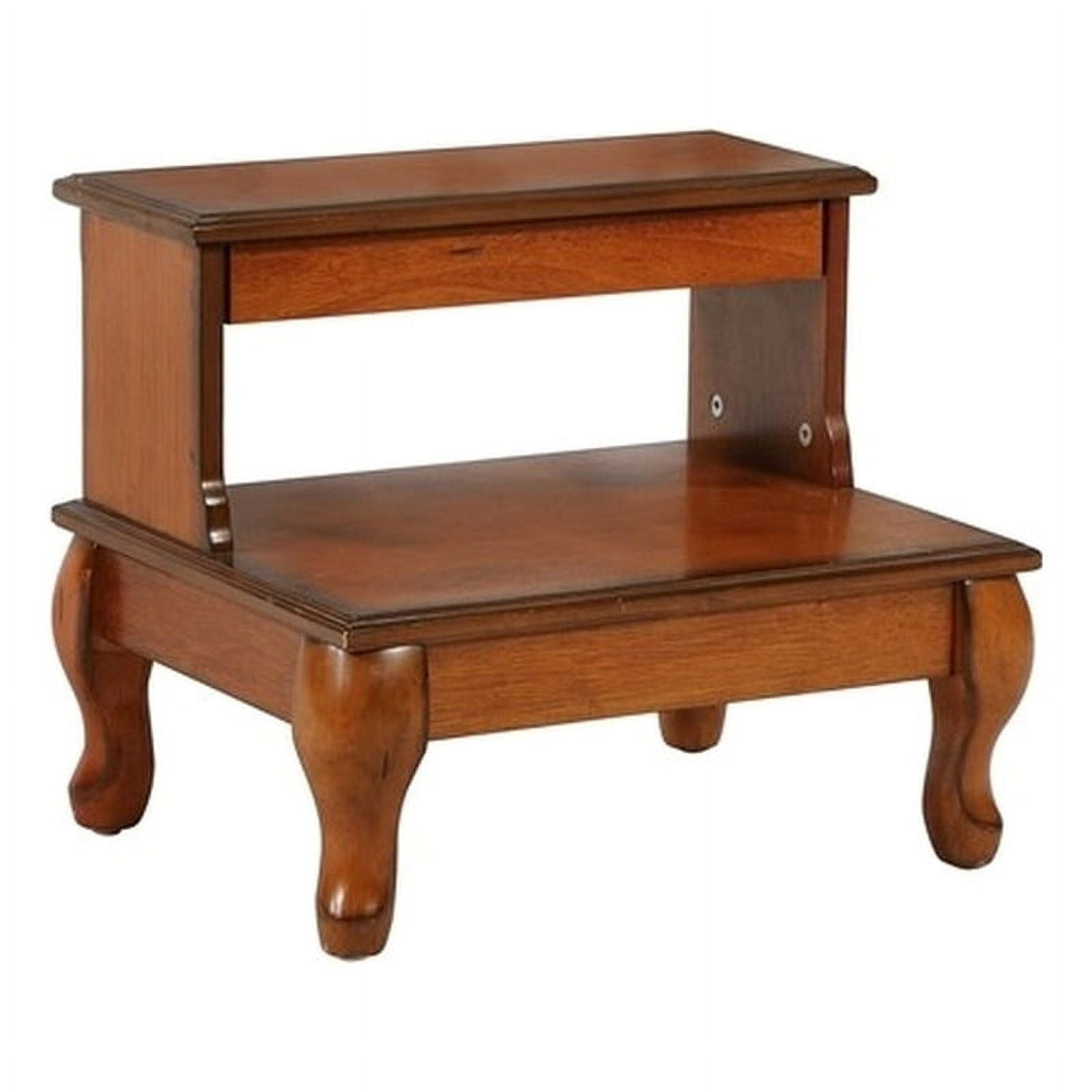 Bowery Hill Traditional Wood Bed Steps with Hidden Drawer in Cherry ...
