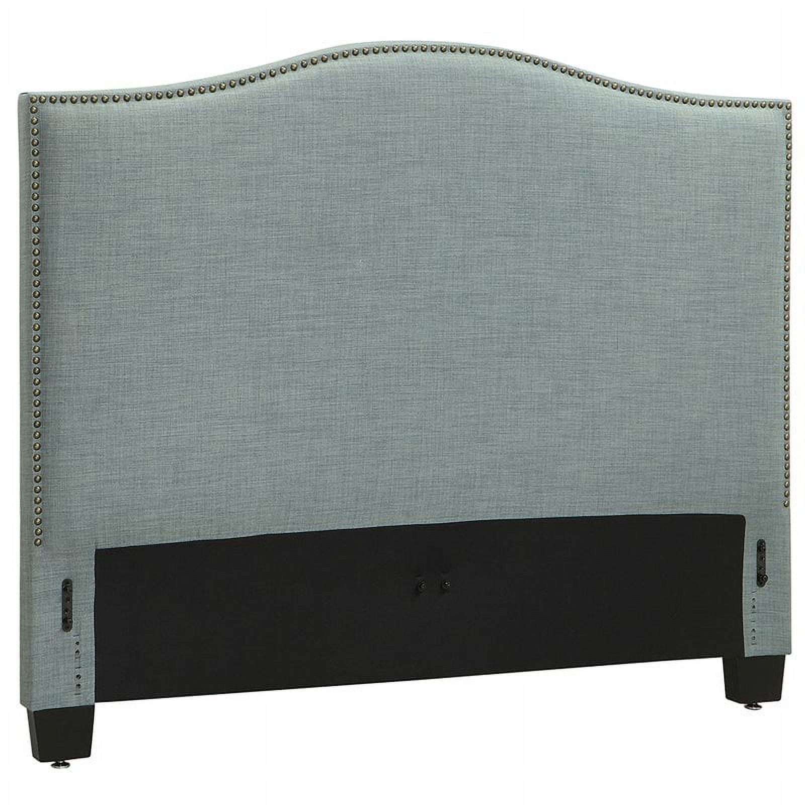 Bowery Hill Traditional Wood Camelback Queen Panel Headboard in Blue ...