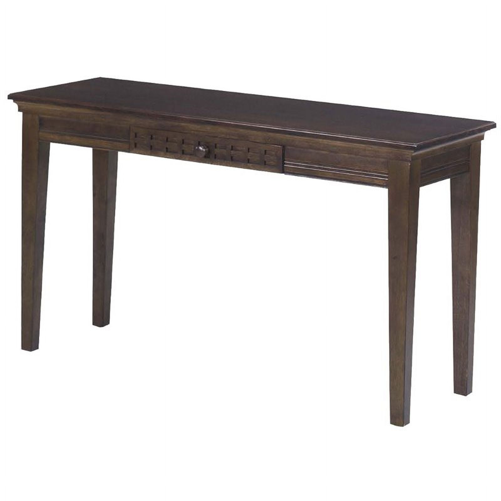 Bowery Hill Traditional Wooden Sofa Console Table in Walnut Finish ...