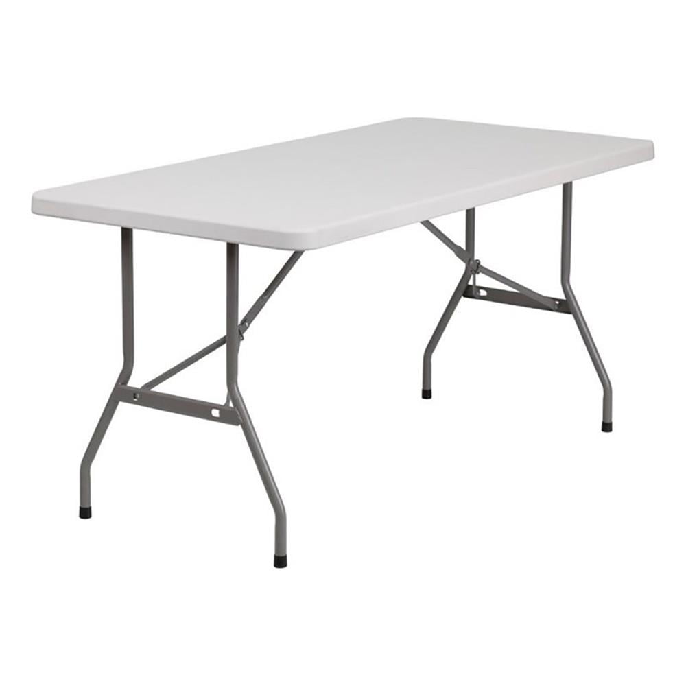 Bowery Hill Transitional Metal/Plastic Blow Molded Folding Table in ...