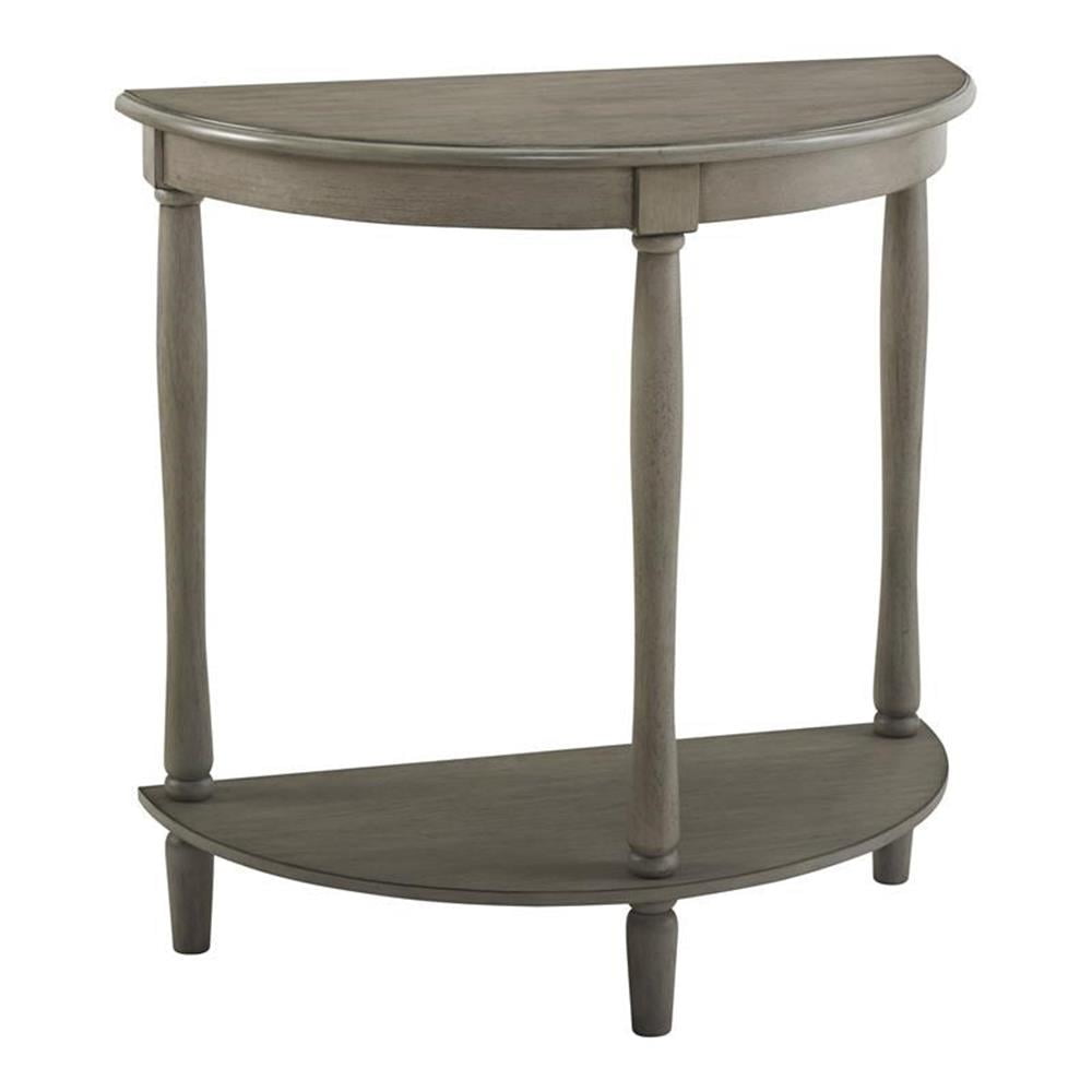 Bowery Hill Transitional Wood 1-Shelf Console Table in Antique Gray ...