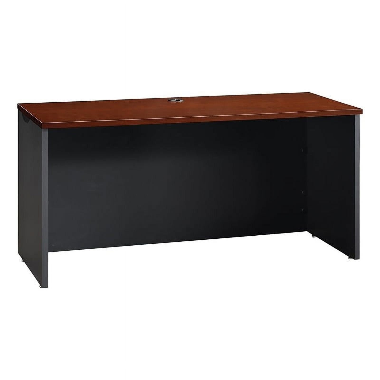 Bowery Hill Transitional Wood Writing Desk in Classic Cherry/Soft Black ...