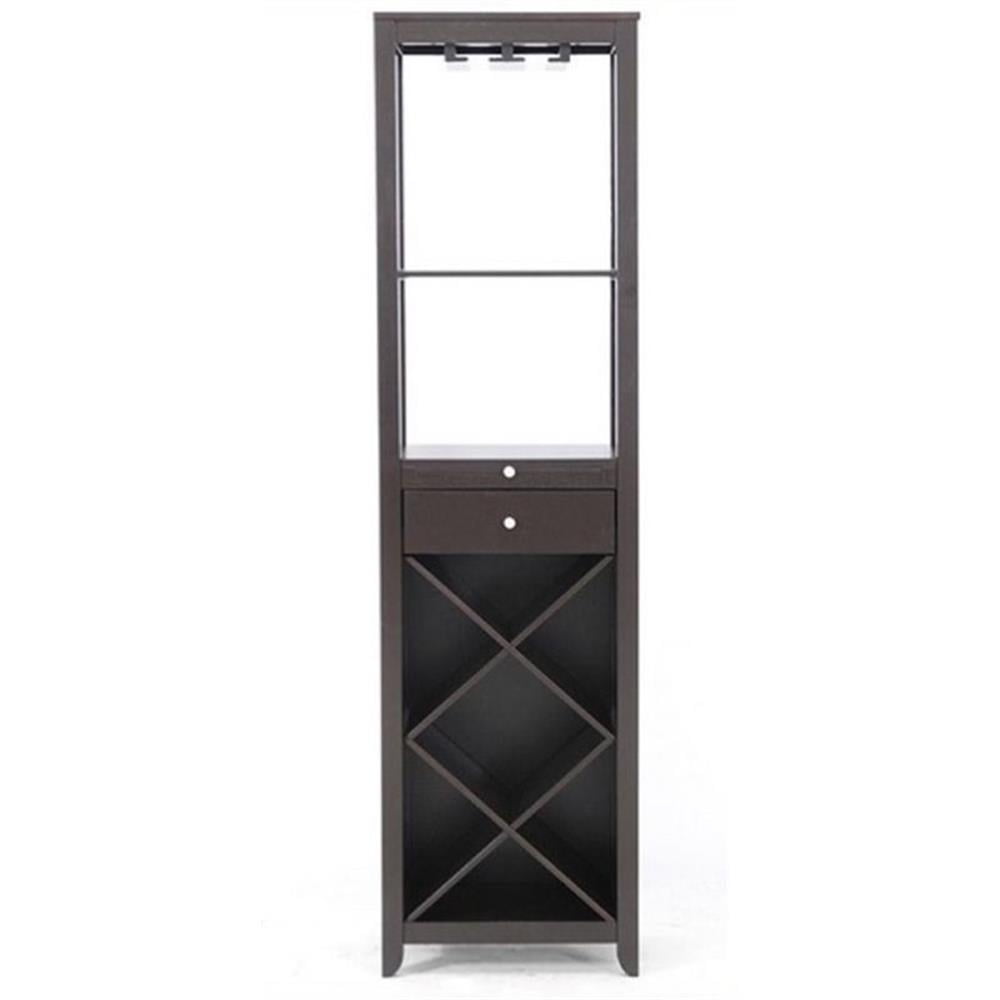 Bowery Hill Wine Tower in Dark Brown - Walmart.com