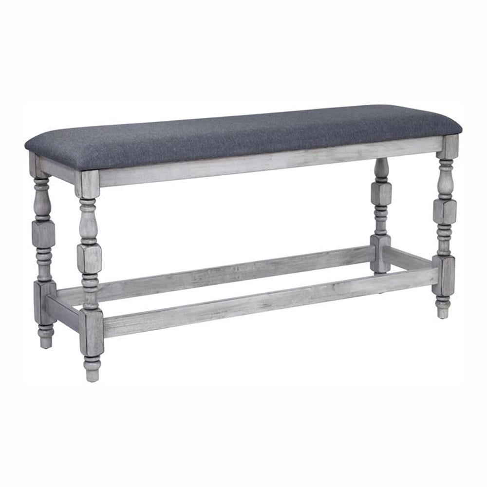 Bowery Hill Wood Counter Height Dining Bench in Antique White - Walmart.com