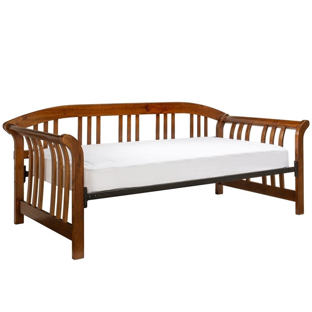 Bowery Hill Twin Wooden Mission-Style Daybed with Suspension Deck in ...