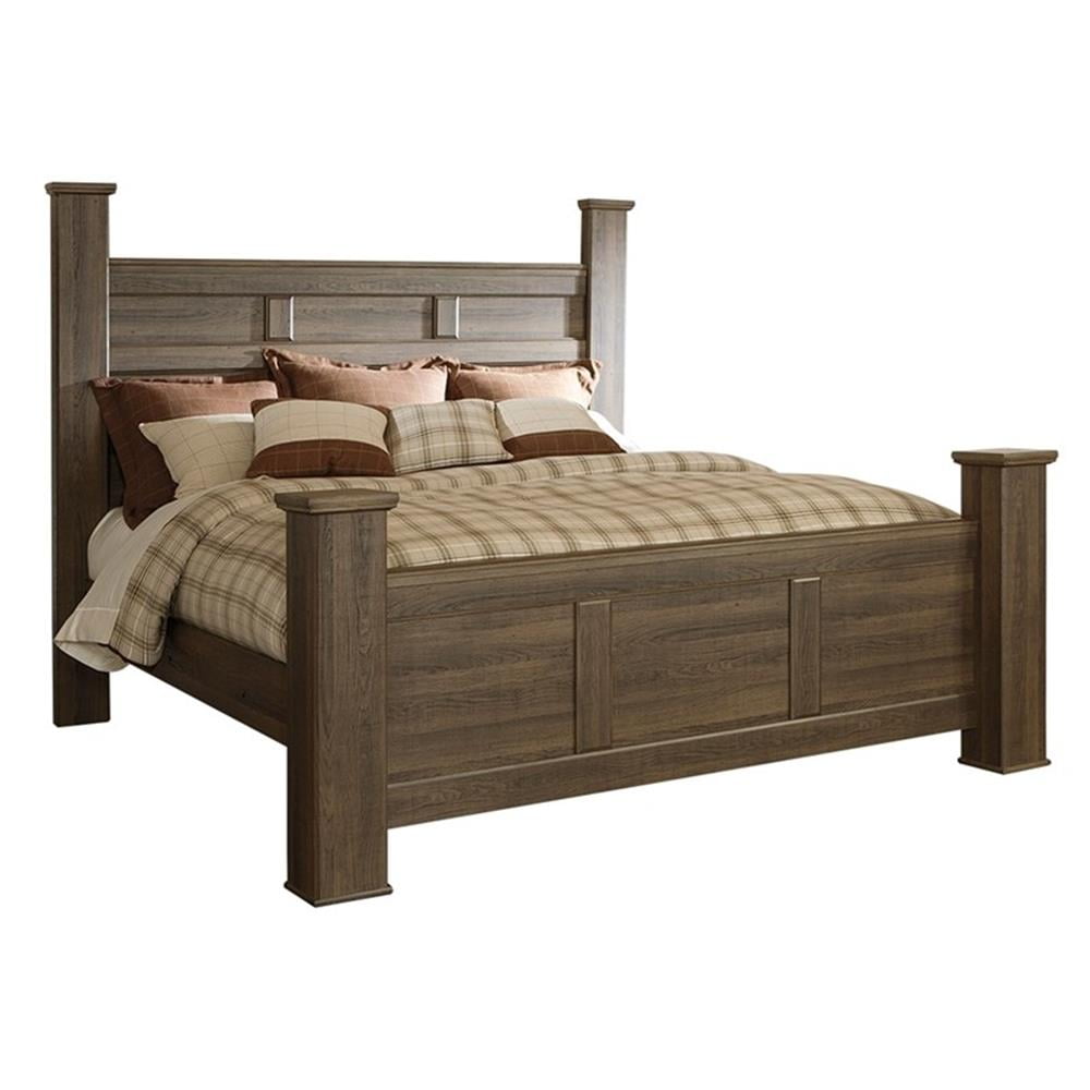 Bowery Hill Wood Transitional Vintage King Bed in Espresso Finish ...