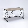Bowery Hill Writing Desk in Rustic Oak and Antique Black - Walmart.com