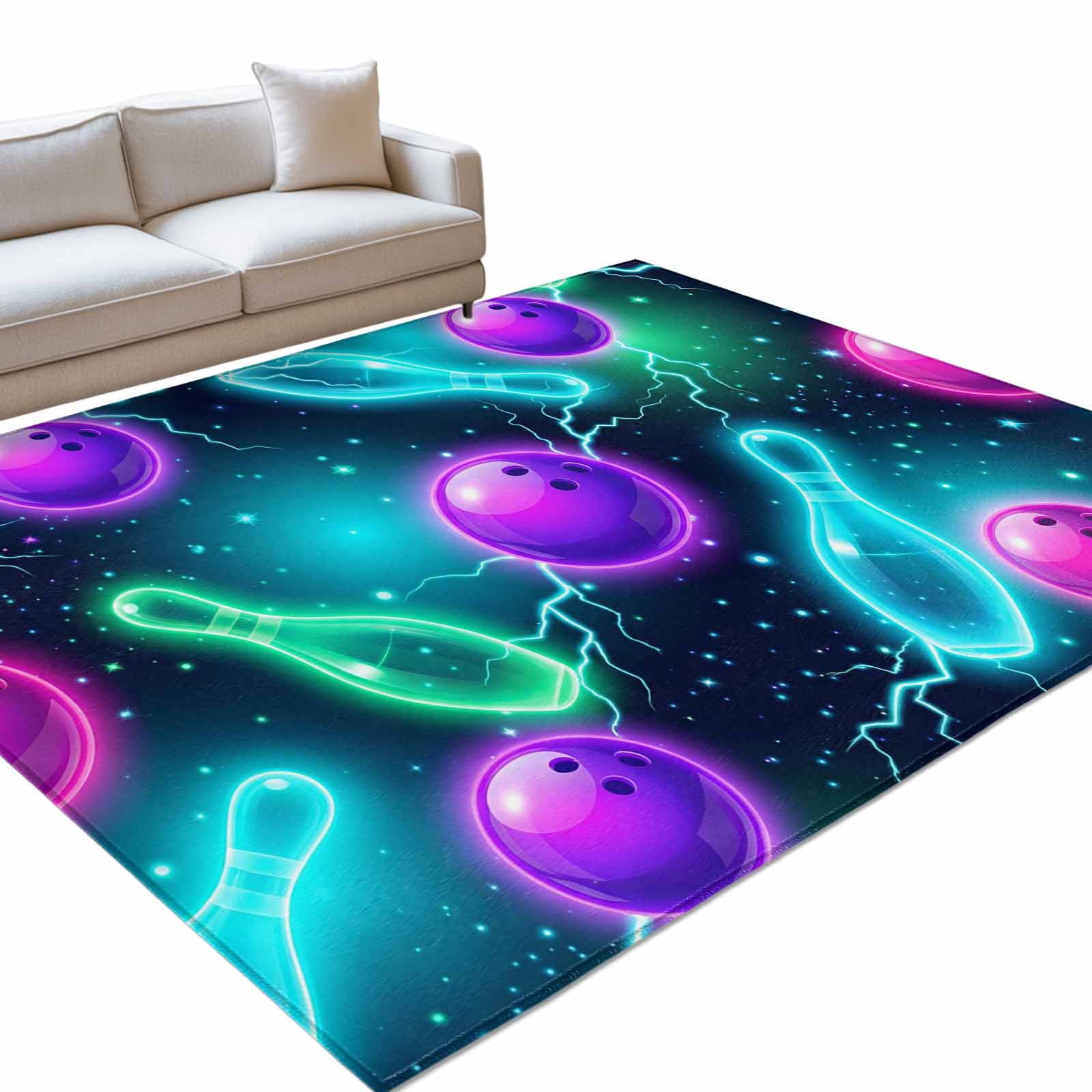 Bowing Washable Rug 2.7x5 Area Rug for Living Room Bedroom Non Slip ...