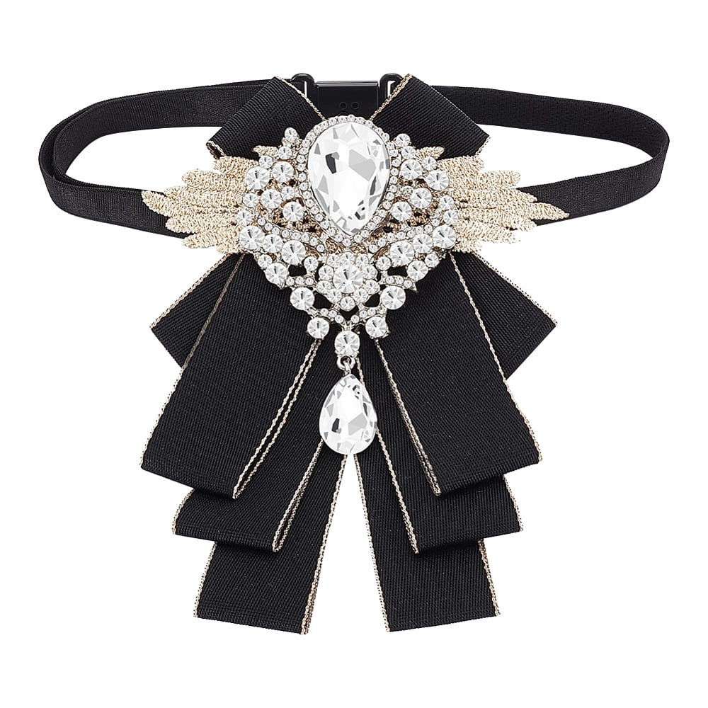 Bowknot Adjustable Polyester Ties with Alloy Rhinestones Men's Necktie ...