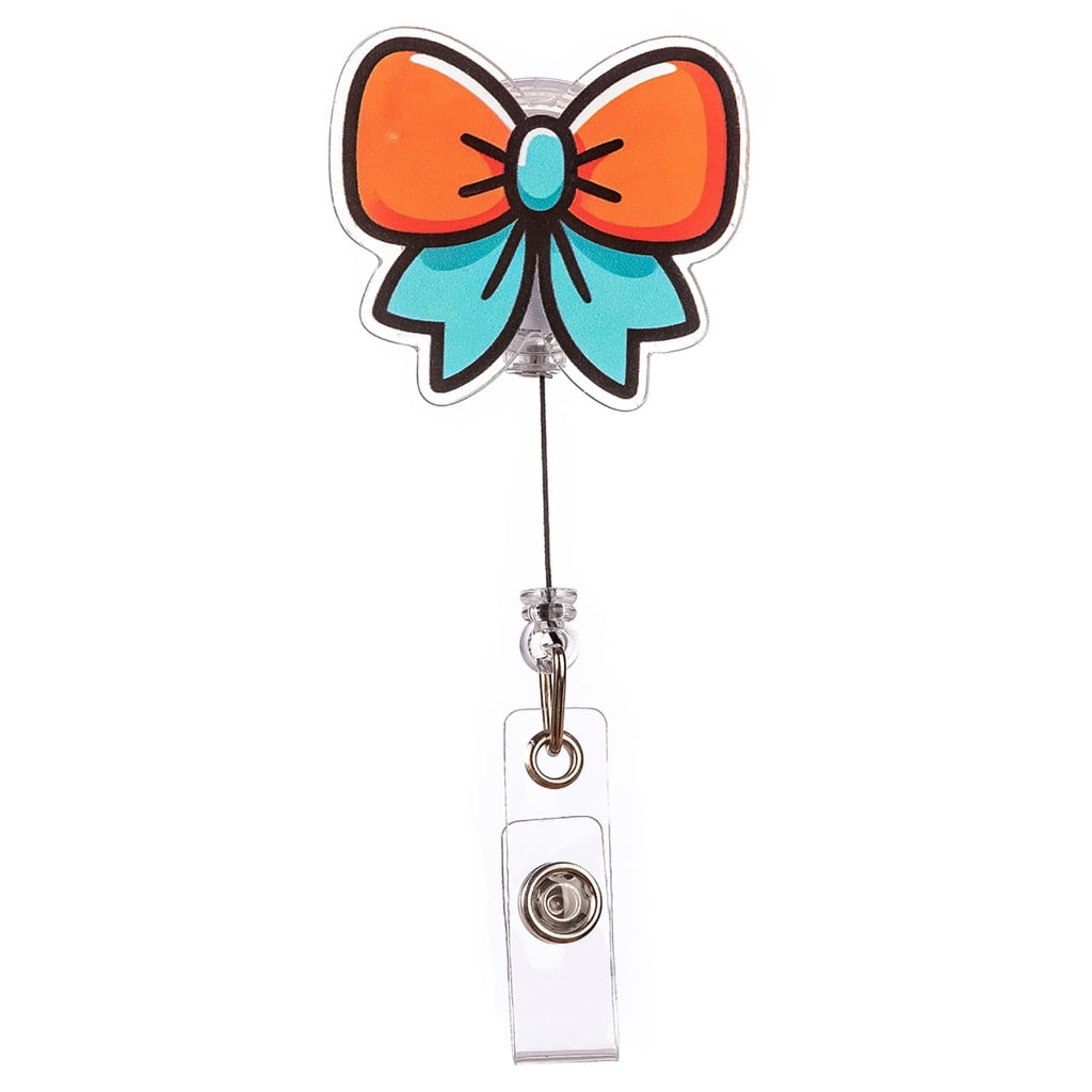 Bowknot Badges Holder with Swivel Alligator Clip Doctor Nurse Badges ...