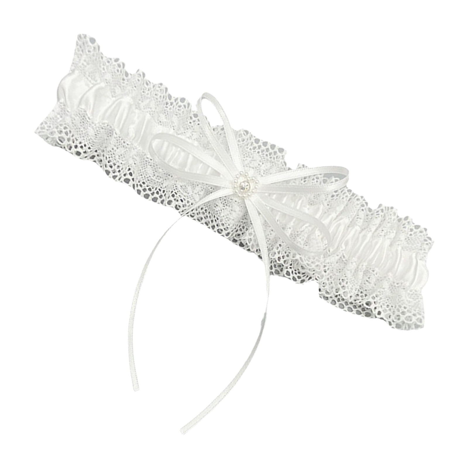 Bowknot Bridal Wedding Garter for Bride Lace Garter Belt Elastic Leg ...