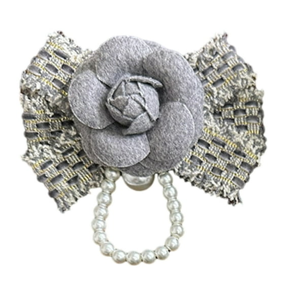 Bowknot Camellia Pearls Breastpins Flowers Lapel Pin Brooch for Women ...