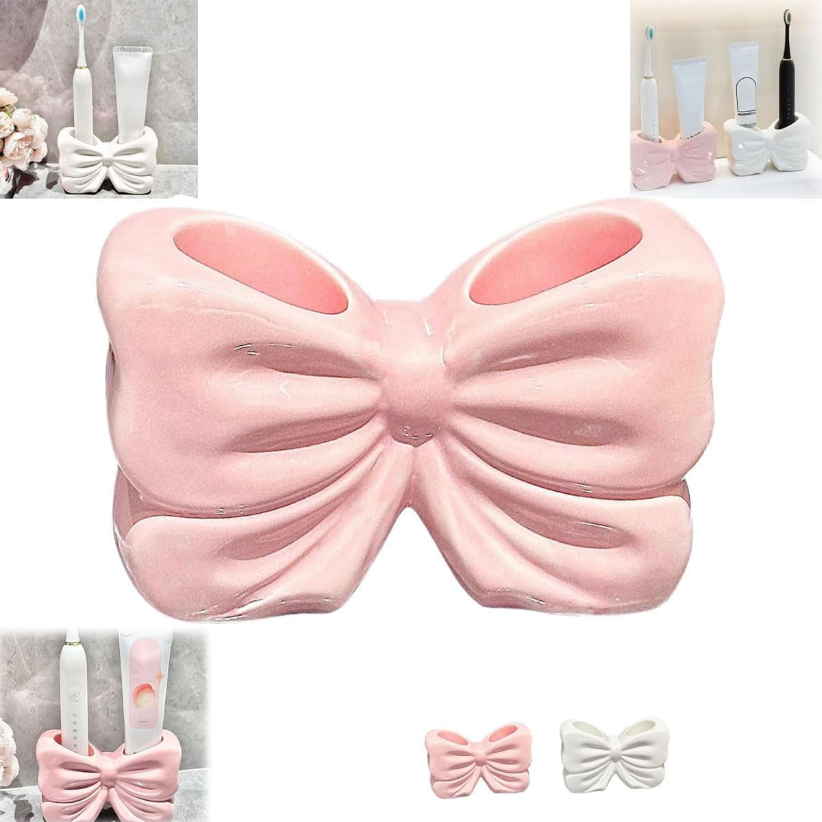 Bowknot Design Toothbrush Holders, Bow Toothbrush Holder,Bowtie Ceramic ...