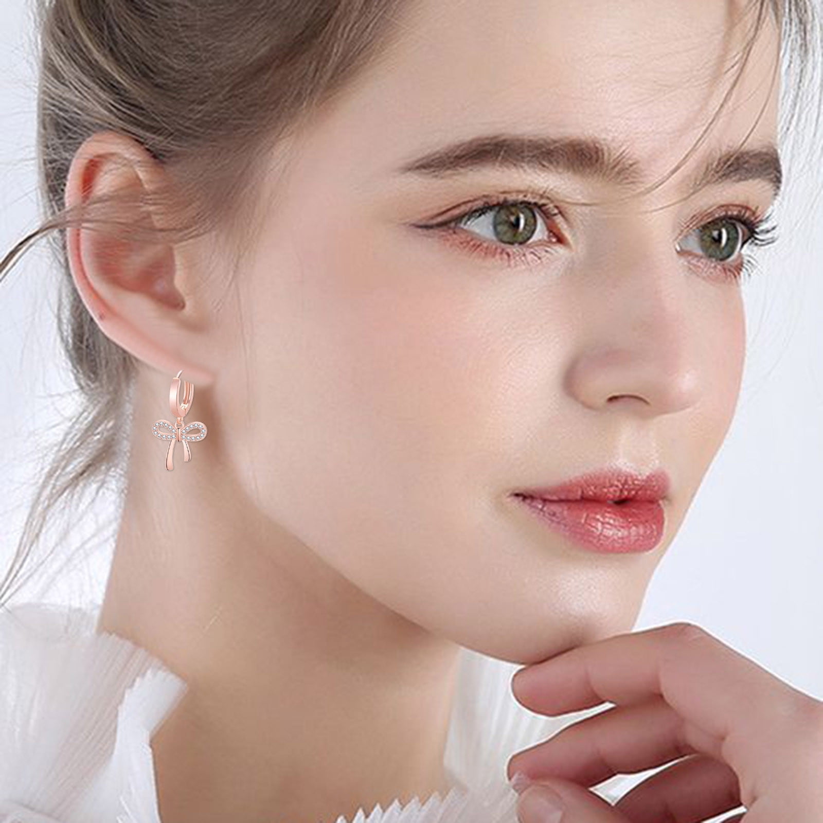 Bowknot Ear Buckle Temperament Earrings Ear Hanging Jewelry - Walmart.com