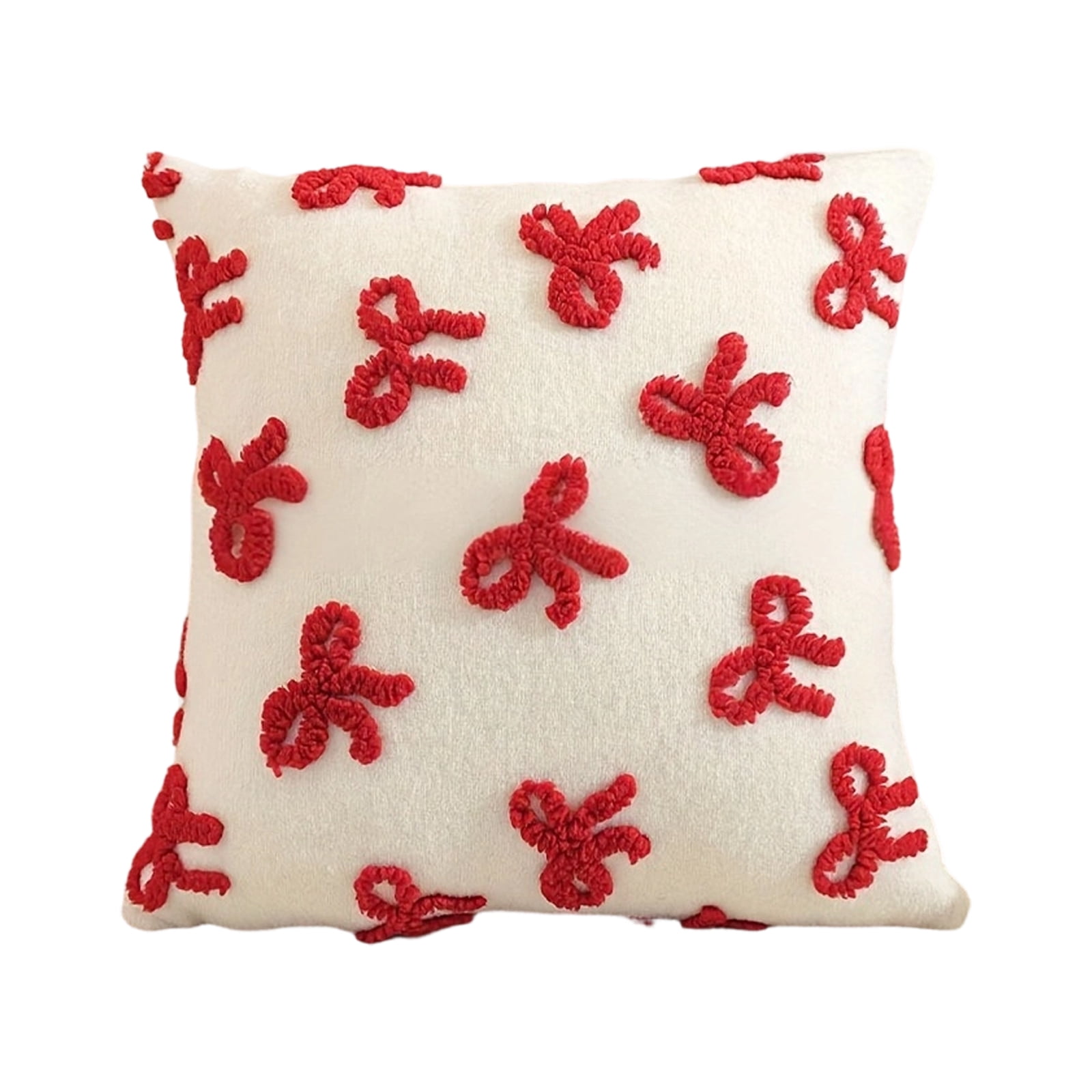 Bowknot Embellished Cushion Cover Polyester Materials Wrinkles Proof ...