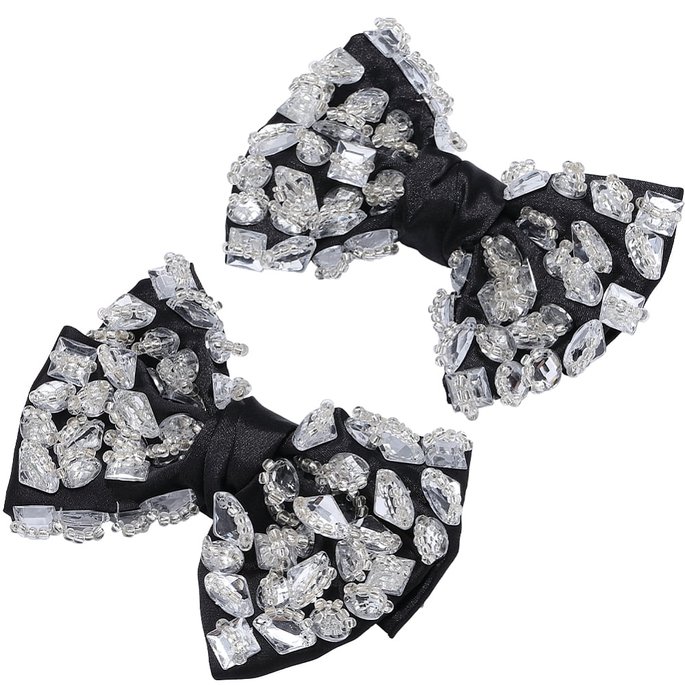 Bowknot Non-woven Fabrics Shoe Decoration Detachable Alloy Rhinestone ...