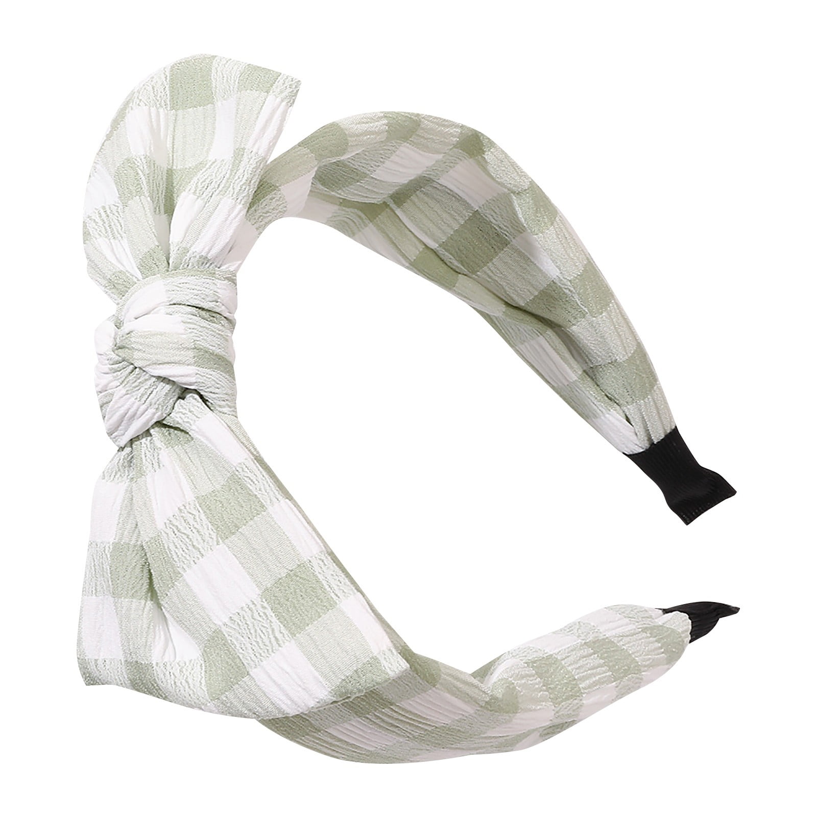 Bowknot Plaid Headband Wide Edge Hair Pressing Headband Hairpin Bowknot ...