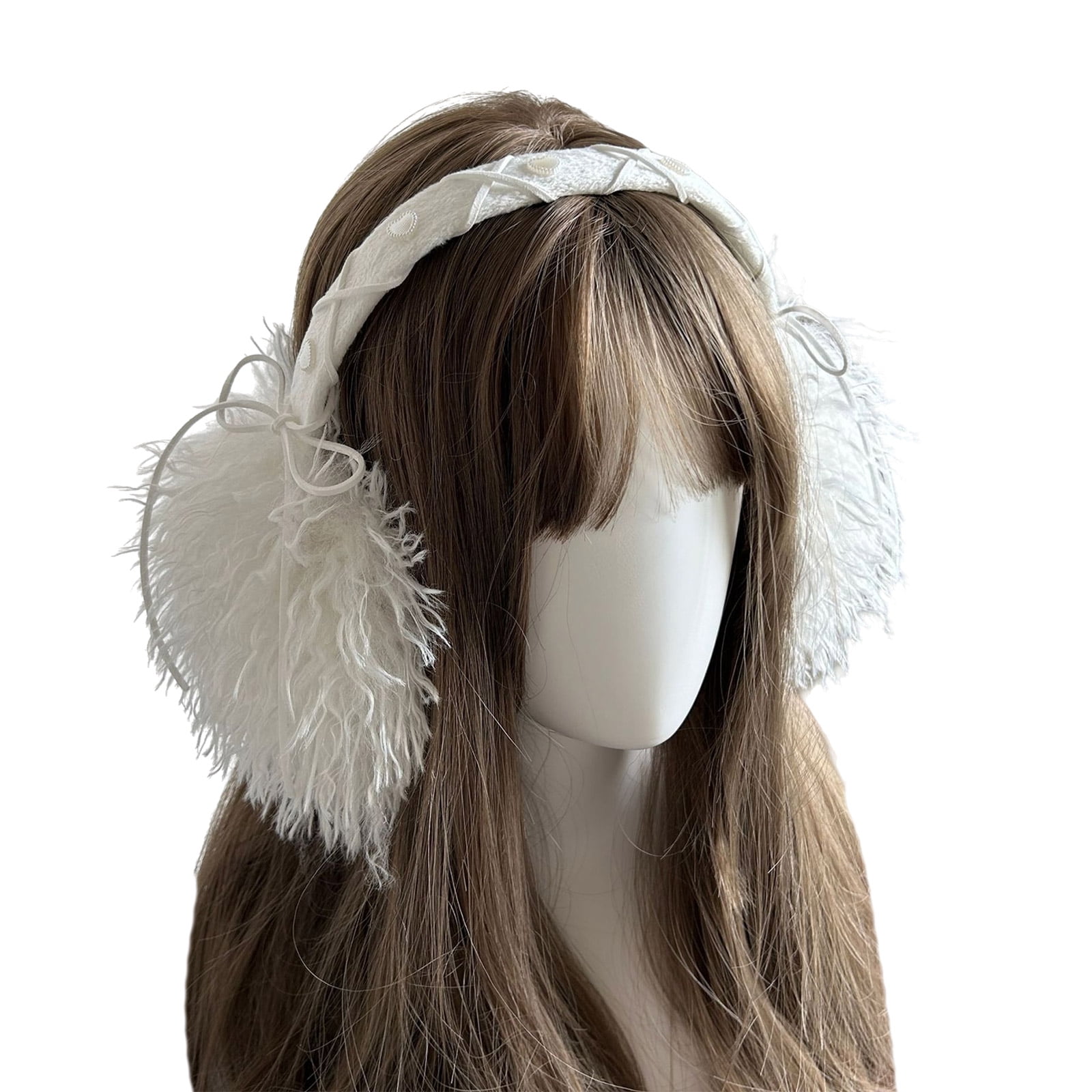 Bowknot Plush Ear Muffs for Cold Weather Fashion Ear Protective Ear ...