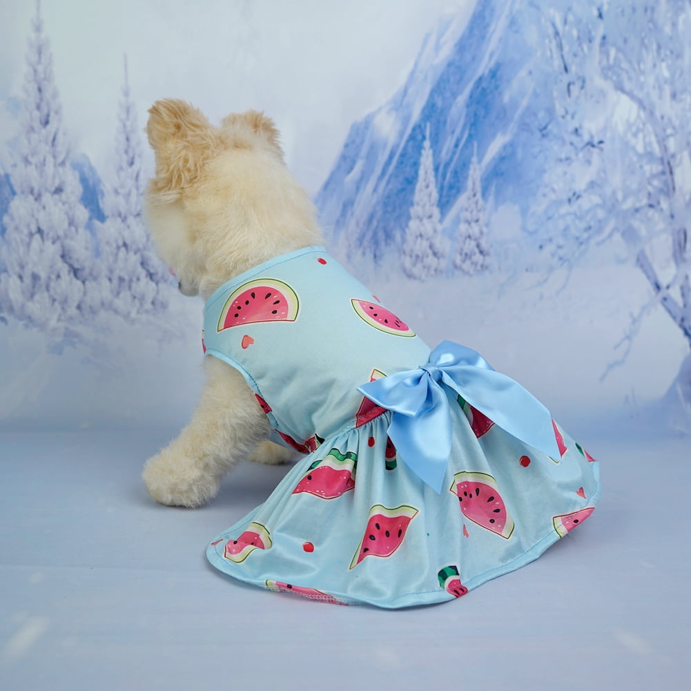 Bowknot Princes Puppy Dog Dress Floral Vest Skirt Summer Pet Dress Dog ...