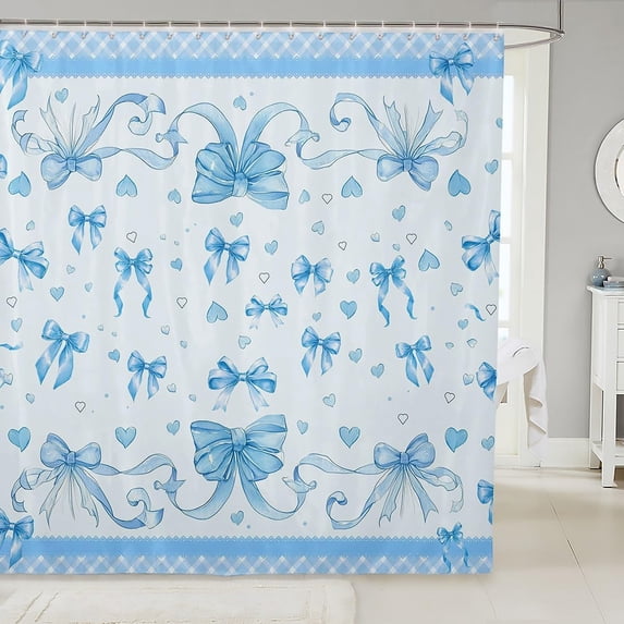 Bowknot Shower Curtains Dreamy Princess Bathroom Curtain for Kids Women ...
