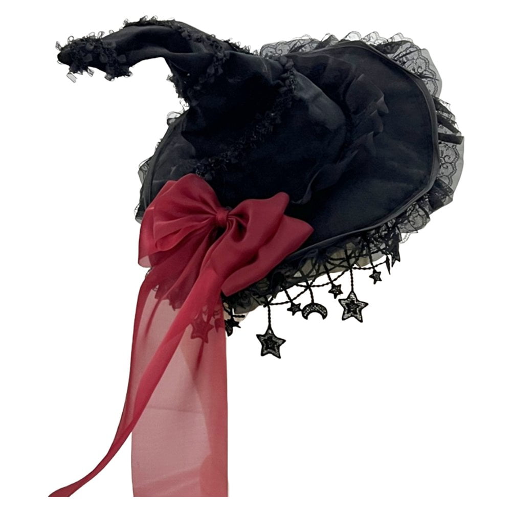 Bowknot Wizard Hat Elegant Witch Cap Funny Cosplay Accessories for ...
