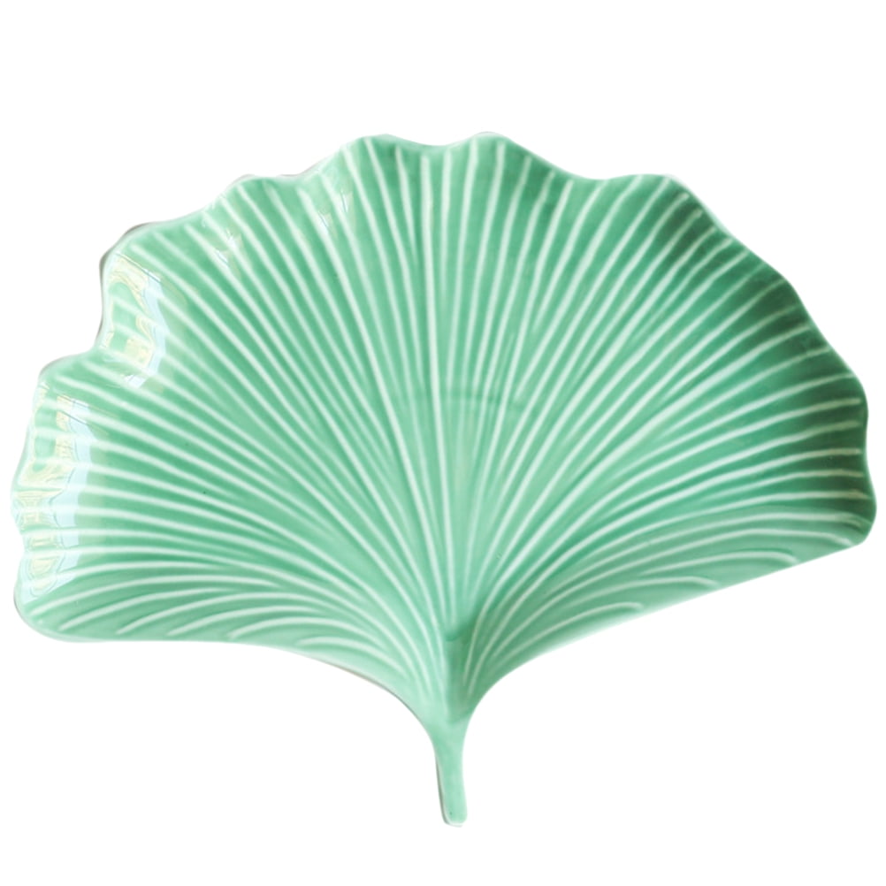HEMOTON Leaf Shaped Ceramic Bowl for Home Use in Green Color Perfect ...