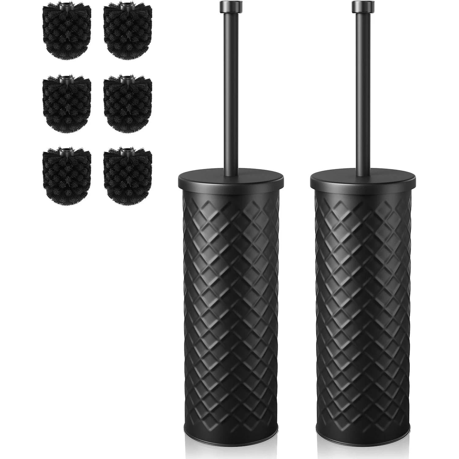 Bowl Brush and Holder Set 2 Pack with 4 Extra Brush Heads | Extra Long ...