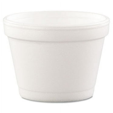 Foam Hinged Lid Containers, 6 X 5.78 X 3, White, 500/carton | Bundle of ...