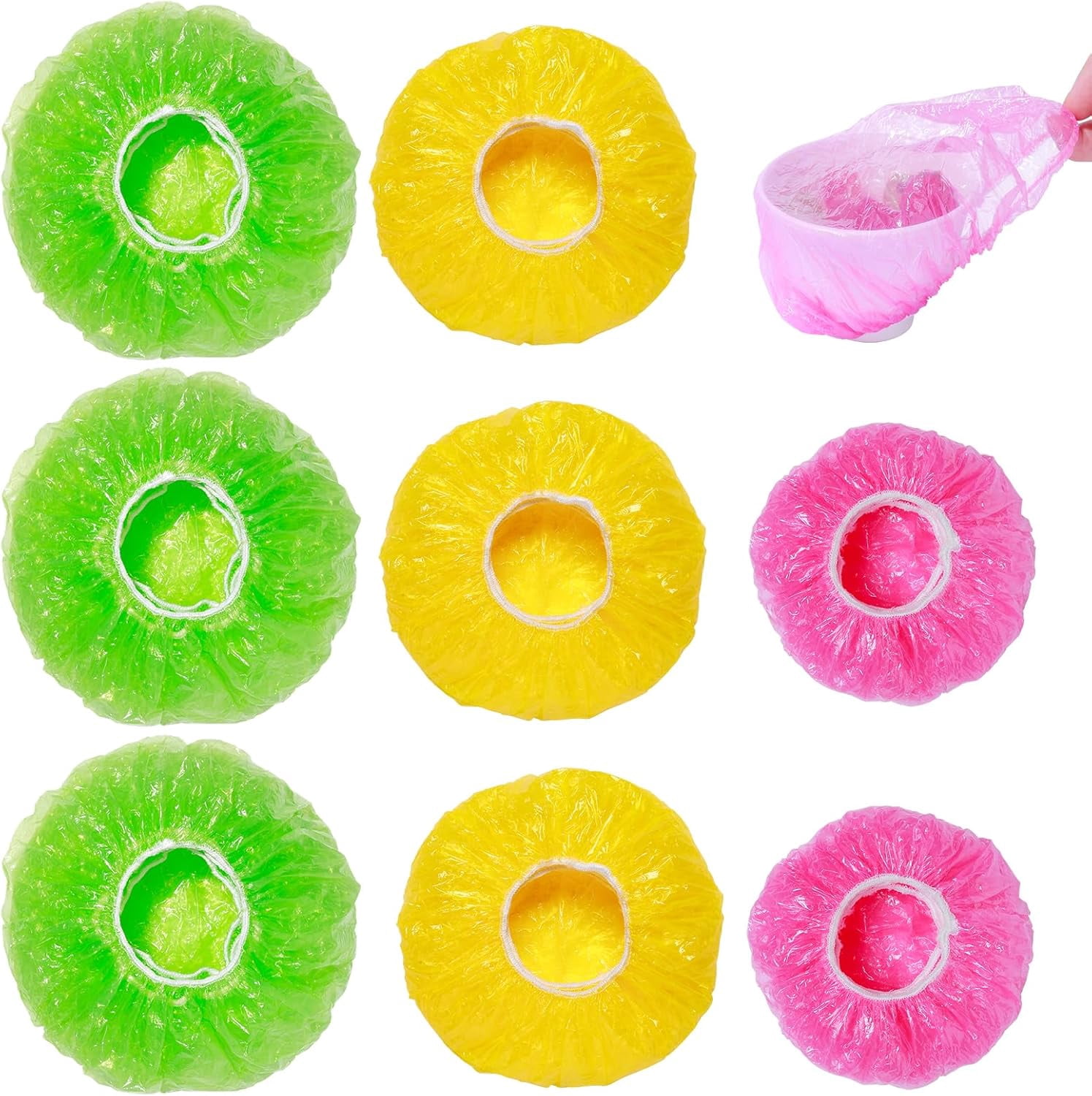 Bowl Covers Reusable Elastic Plastic Wrap for Food Storage Fresh ...