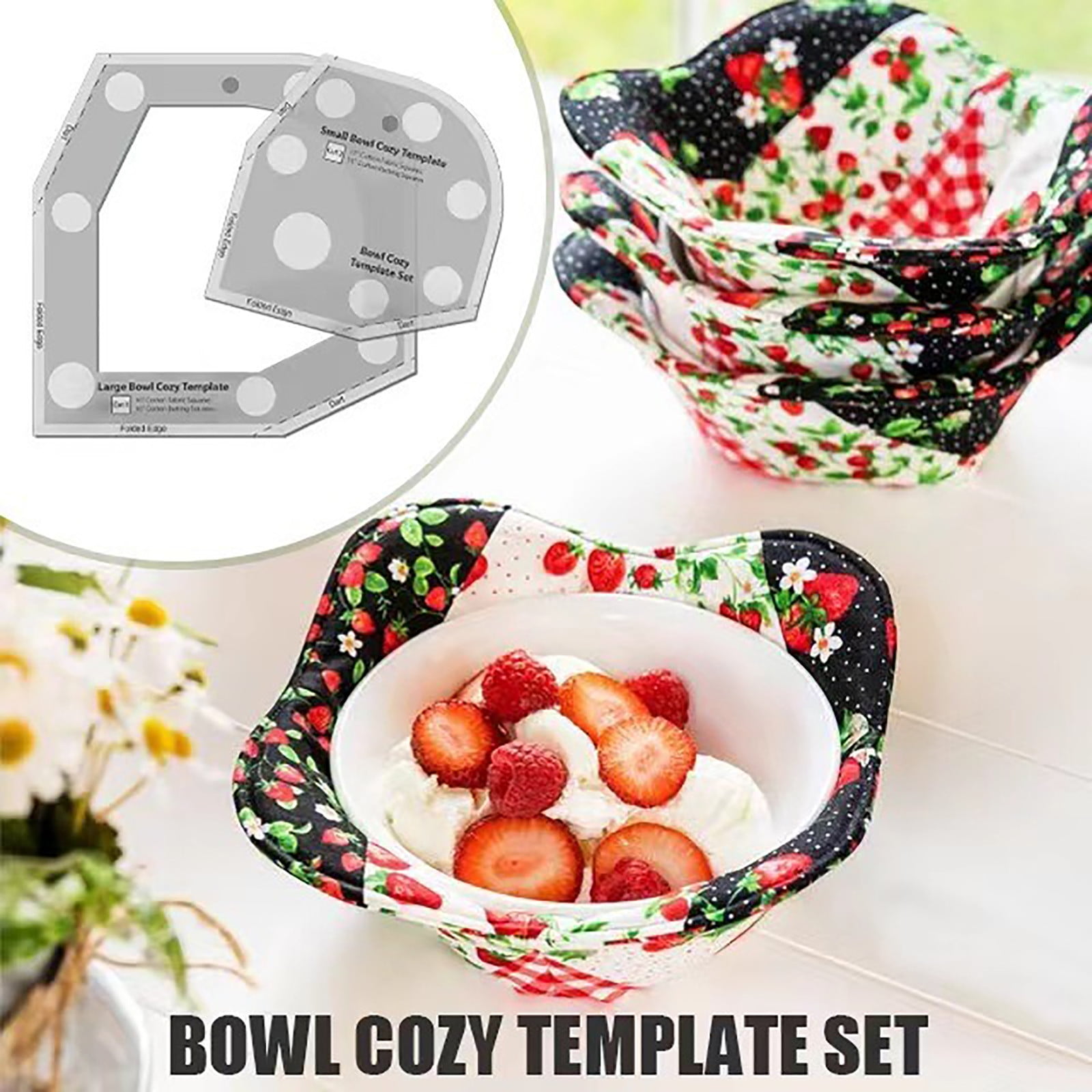 Bowl Cozy Pattern Template Bowl Cozy Template Cutting Ruler Set DIY ...