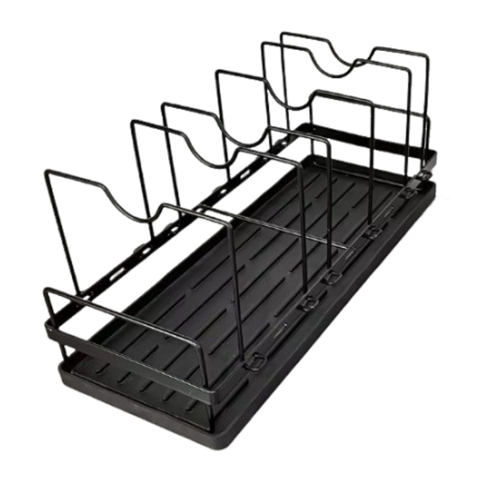 Bowl Drain Rack Drawer Built-In Storage Rack Adjustable Pot Rack ...