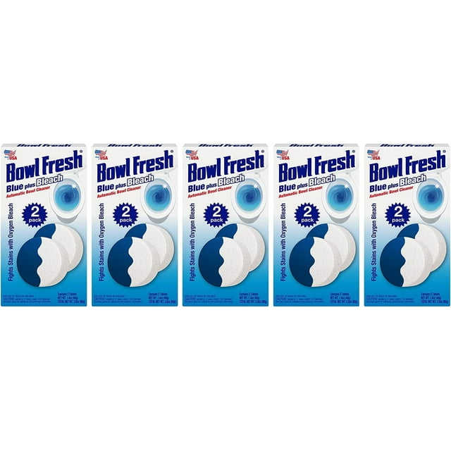 Bowl Fresh Blue plus Bleach Automatic Toilet Bowl Cleaner Tablets ...