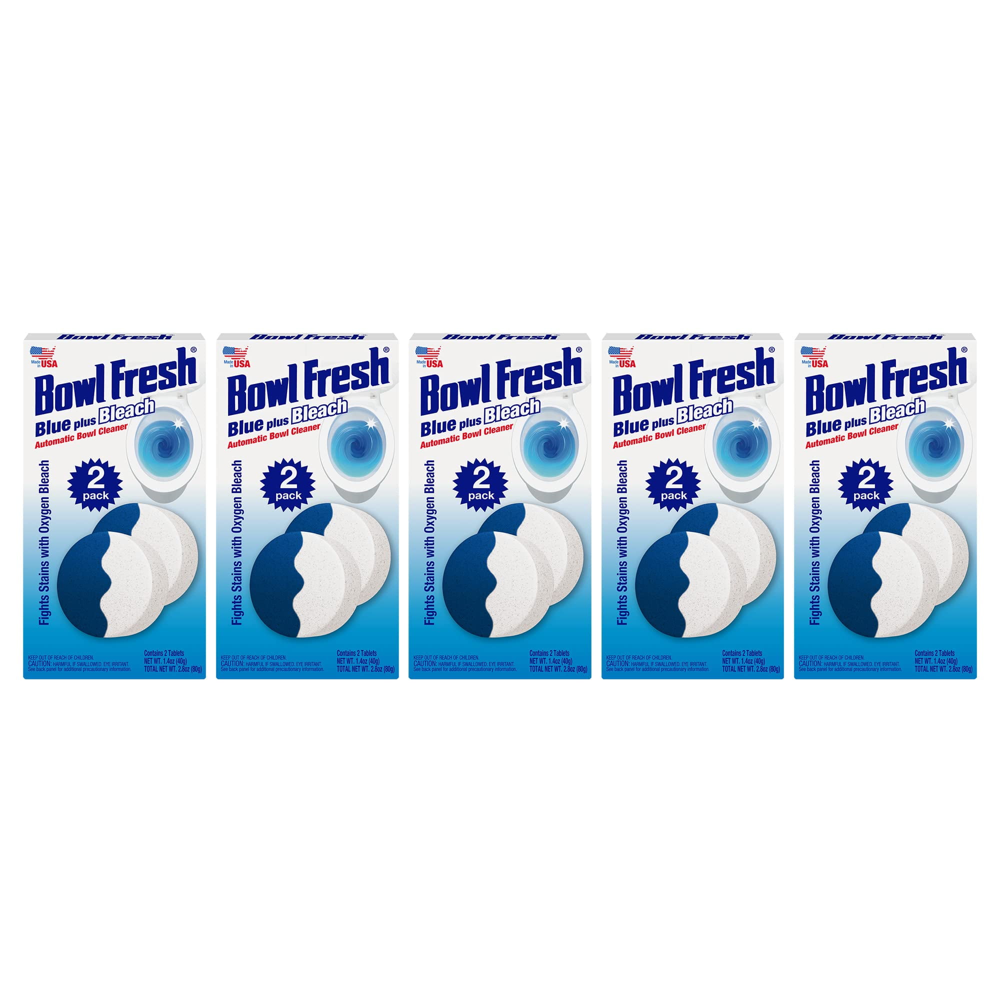 Bowl Fresh Blue plus Bleach Automatic Toilet Bowl Cleaner Tablets ...