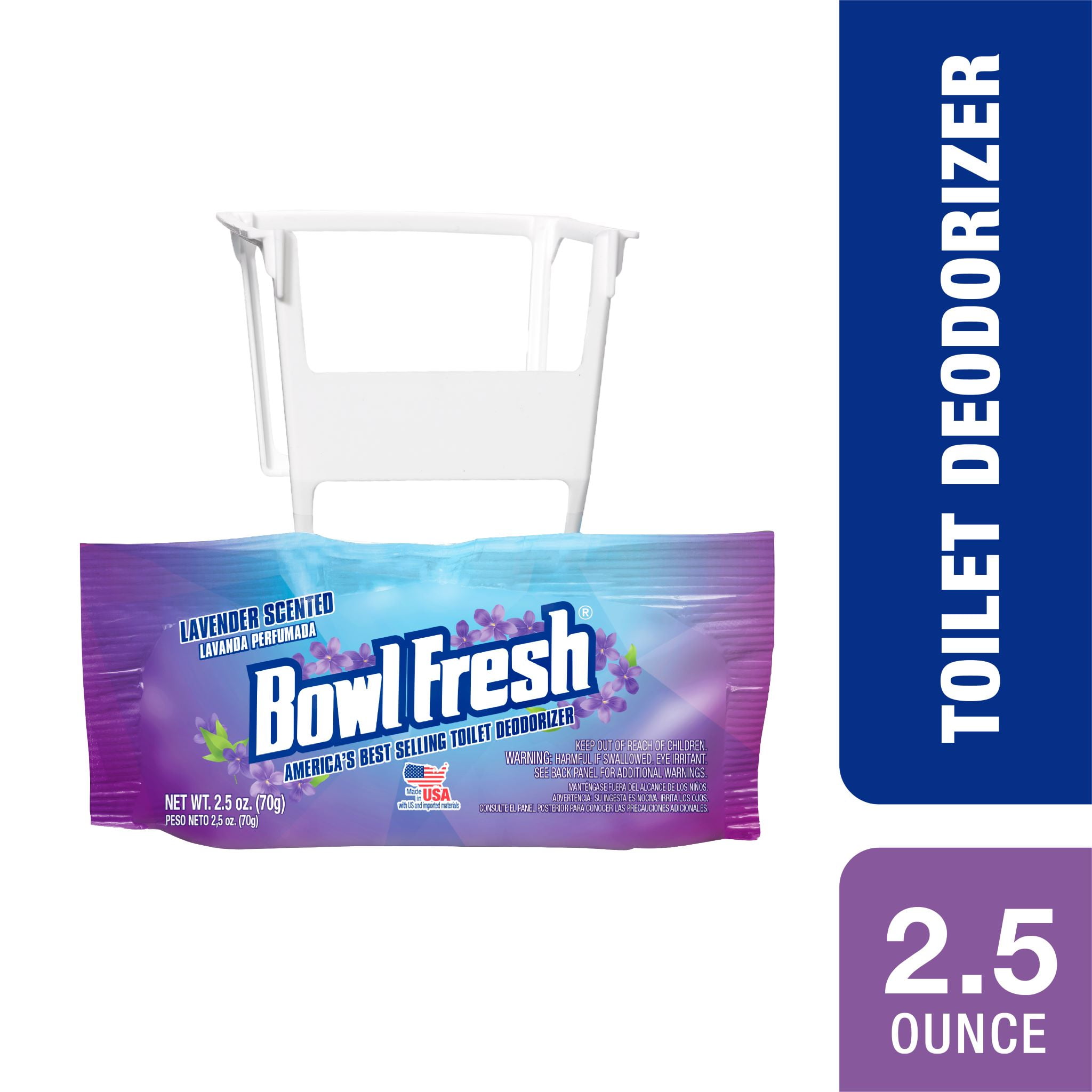 Bowl Fresh Lavender Toilet Bowl Deodorizer and Toilet Freshener, 2.5 oz ...