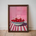 Bowl Of Cherries Kitchen Art Pink Home Decor Still Life Trendy ...