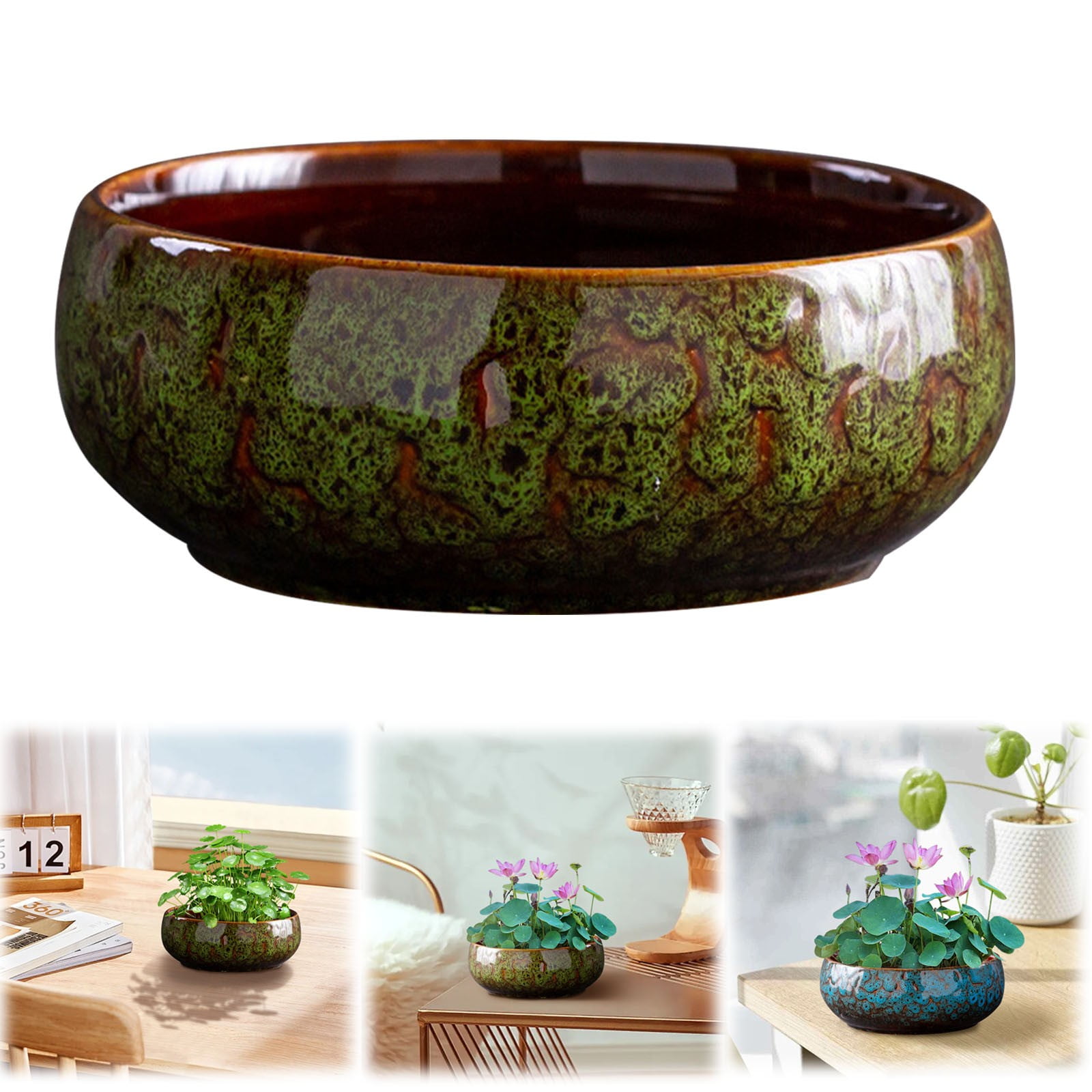 Bowl Planter Ceramic Flower Bowl Bowl Bowls for in Water Indoors Pots ...