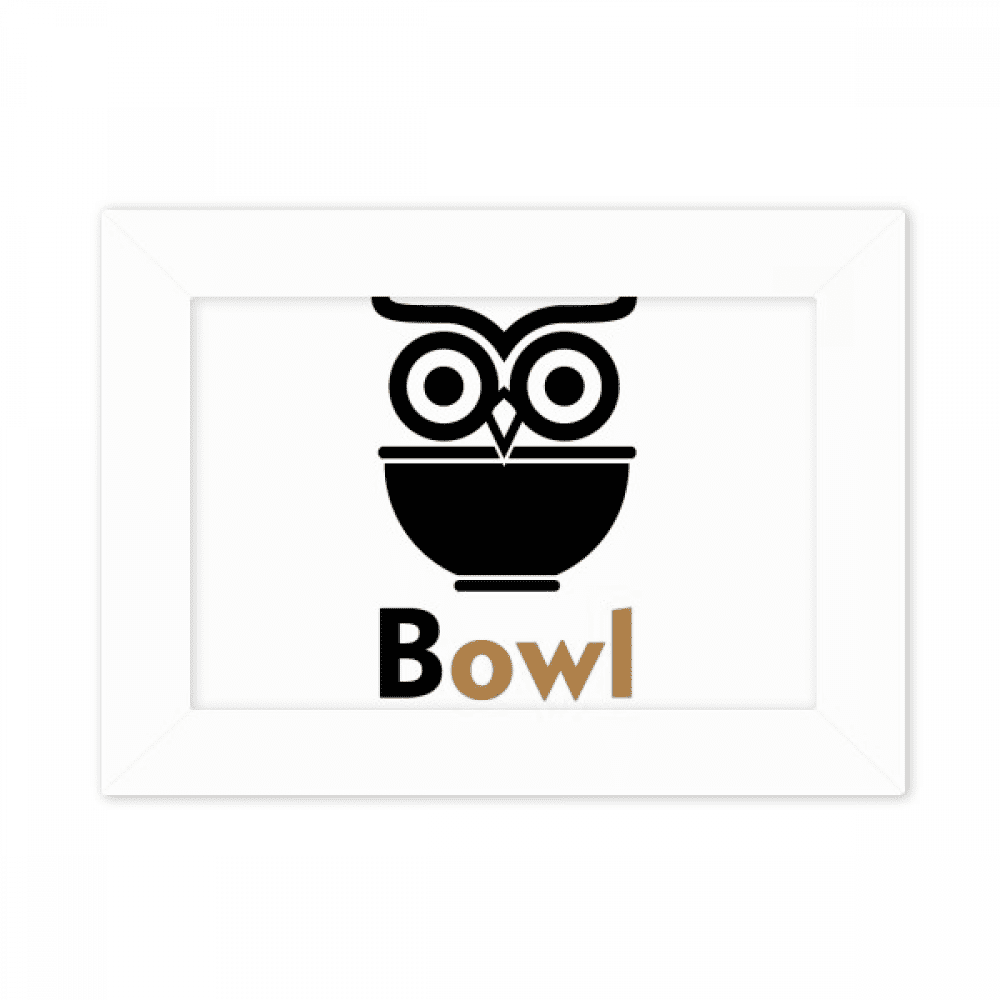 Bowl Rice Owl Combination English Photo Mount Frame Picture Art ...